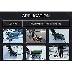 PVC TPO Roofing Hot Air Welder Roof Welding Machine with 40 mm Overlap Welding Nozzle Lesite LST-WP1