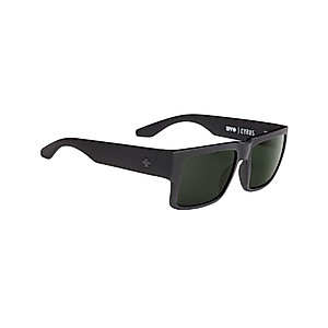 Spy Optic Cyrus Sunglasses Soft Matte Black with Happy Gray Green Lens