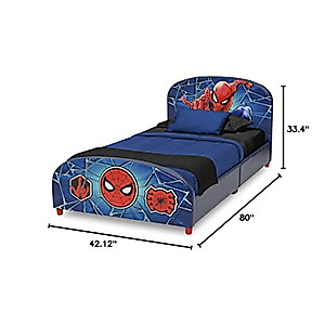 Delta Children Upholstered Twin Bed, Marvel Spider-Man-