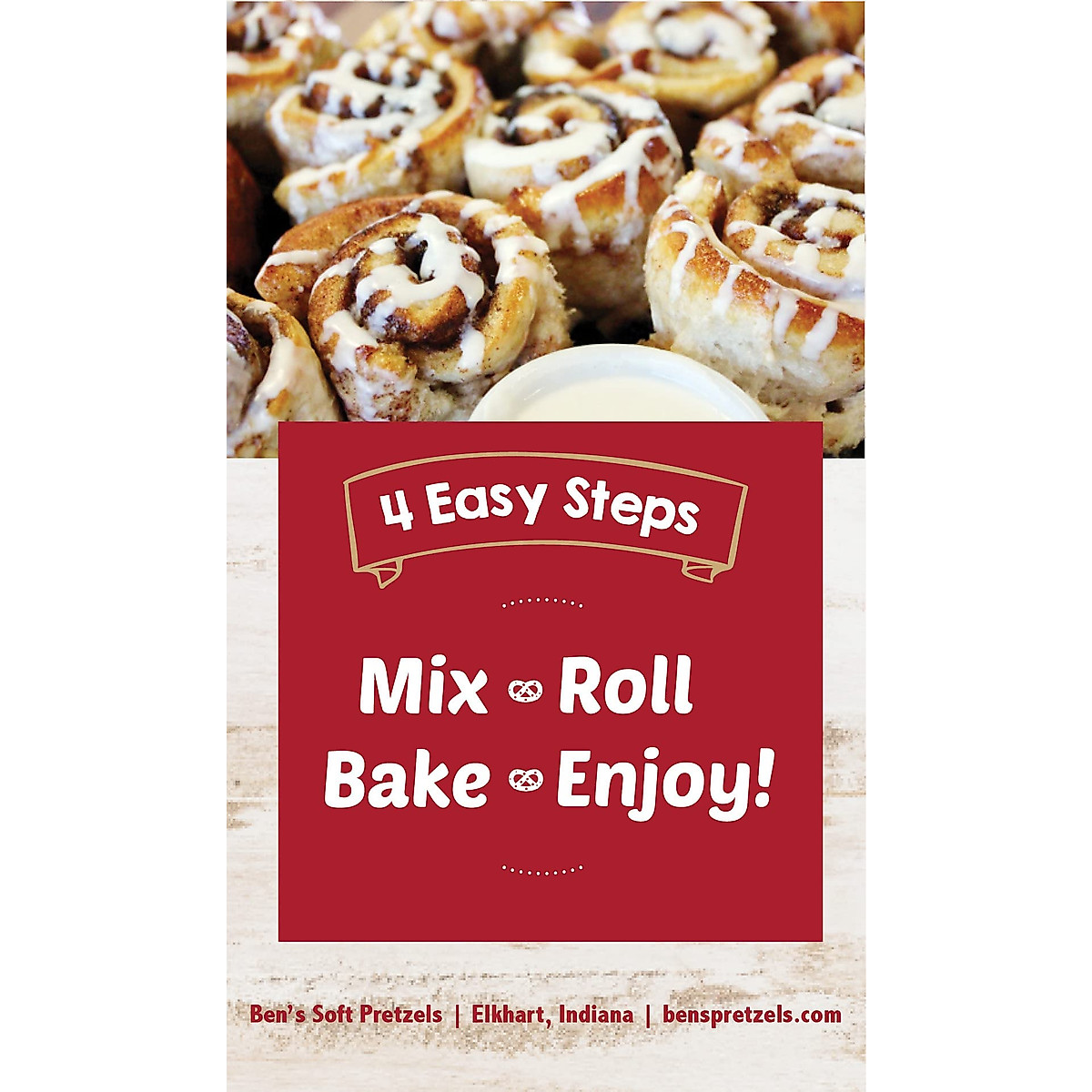 Ben's Soft Pretzels Amish Cinnamon Roll Bake at Home Kit,