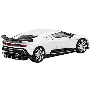 Truescale Miniatures Bugatti Centodieci White with Black Accents Limited Edition 1/64 Diecast Model Car by True Scale MGT00337