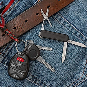 MAXAM Multi-Function Army Knife - Black Mini Multi-Tool, Pocket Knife with Scissors