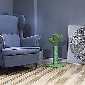 PetnPurr Cactus Cat Scratcher – Protect Your Furniture with Our Natural Sisal Cat Scratching Post with Teaser Ball Cat Toy