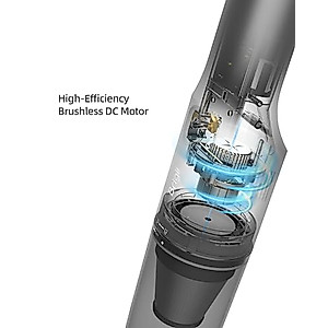Brigii Crevice Vacuum with BRUSHLESS DC Motor, Mini Vacuum, Cordless Handheld Vacuum Cleaner,Lightweight 0.83lbs, USB-C Rechargeable-MX20