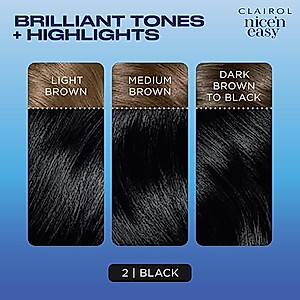 Clairol Nice'n Easy Permanent Hair Color, 2 Black
