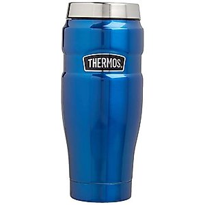 THERMOS Stainless King Vacuum-Insulated Travel Tumbler, 16 Ounce, Electric Blue