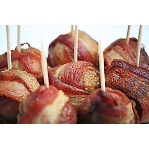 Makerstep 1000 Wooden Toothpicks Ornate Handle in Toothpicks Holder Container 2 Packs of 500, Good for Party, Cleaning Teeth, Appetizer.