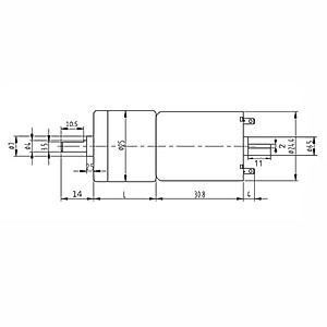 Bemonoc 25GA370 32GZ370 DC Gear Motor Hall Encoder DC 2.5V~24V 12 PPR Dual Quadrature Outputs Metal Encoder