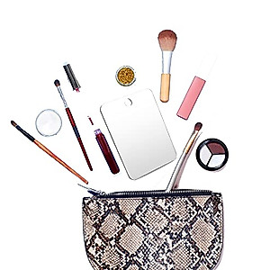 Shower Mirror Shaving Mirror Acrylic Mirror Small Mirror Travel Makeup Mirrors Bathroom Mirror Wall Hanging Plastic Mirror for Women Men 11" x 7.48" with 1 Adhesive Hooks