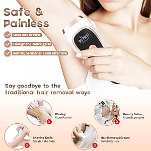 Laser Hair Removal, At-Home IPL Hair Removal for Women Permanent Hair Removal Device Upgraded to 999,900 Flashes Painless Hair Remover for Armpits Back Legs Arms Bikini Line