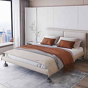 Napnapday Bed Risers 2 Inch Heavy Duty Bed Furniture Elevators, 1,500 lbs Lifts Up Riser for Sofa and Table Set of 4, Grey