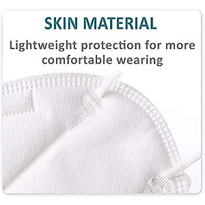 Plexon Disposable Ear Loop 4 Ply Face Protection Mask, PM2.5, Non-woven Fabric, Purifying and Breathable, Medium Size with Nose Bridge Clip (Pack of 10)