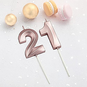 Bella Meri 21st Birthday Gifts for Women, 21st Birthday Tiara Crown, Sash, Cake Toppers,Birthday Candles, 21 Birthday Decorations Women