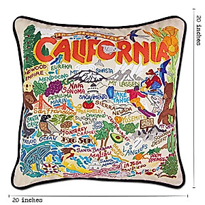 Catstudio California Embroidered Decorative Throw Pillow