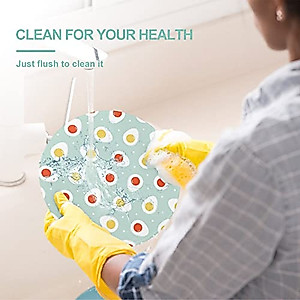 Boiled Eggs Glass Cutting Board Round Kitchen Decorative Chopping Blocks Mats Food Tray for Men Women