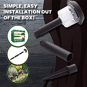 Signature Garden Solar Garden Lights - Auto On/Off Outdoor Bright Solar Pathway Lights - All-Weather/Waterproof Outdoor Solar Lights for Yard, Garden, or Driveway (8-Pack, Black)