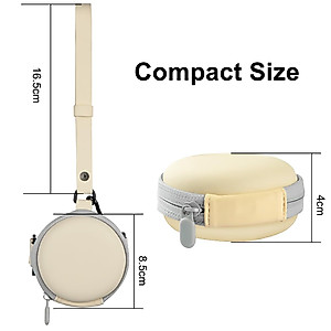 JOYJOM Hard Carrying Case for Go Plus Plus + Accessory, Portable EVA PU Leather Protective Bag Storage Hard Carrying Case for go Plus Plus +2023 (Beige)