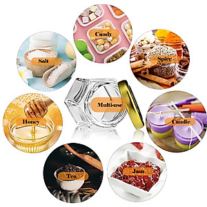 DnayDkiy 40 Pack 1.5 oz Hexagon Mini Glass Honey Jars with Dipper, Gold Lids, Bee Pendants, Jutes, Golden Gift Bags and Thank You Cards - Perfect for Baby Shower Favors, Wedding Favors Party Favors