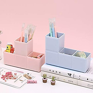 ROLTIN 1 Pc Pen Pencil Holder Container Desk Multifunction Mini Desktop Dustbin Vase Pot Makeup Brush Holders Home Office Stationery
