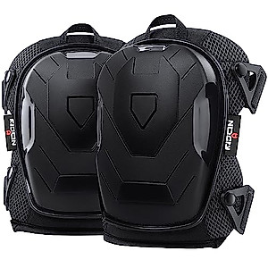 NoCry Professional Construction Knee Pads for Men and Women — Heavy Duty Anti-Slip Cap, Extra Thick Gel & Foam Cushion, Reinforced Adjustable and Elastic Straps, Military Grade Rivets