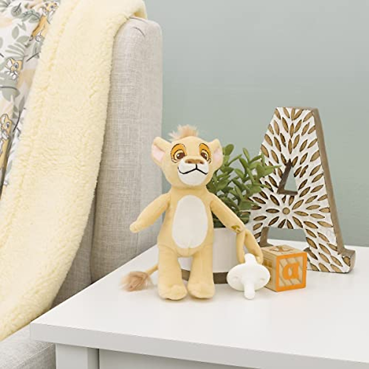 Disney Lion King Simba Tan Super Soft Plush Pacifier Buddy