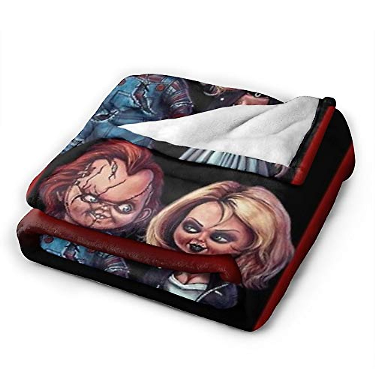 Horror Throw Blanket for Couch Sofa Or Horror Gift Bed Throw , Soft Fuzzy Plush Halloween Blanket, Luxury Flannel Lap Blanket, for All Seasons, 50''x40''