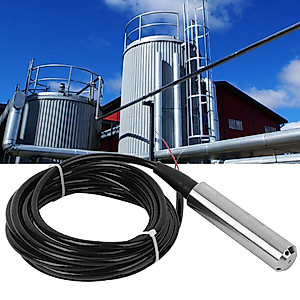 Liquid Level Sensor, TL-136 Liquid Level Transmitter Water Level Sensor Detector 12-32VDC 4-20mA Signal Output(Measuring Range 0-1m)