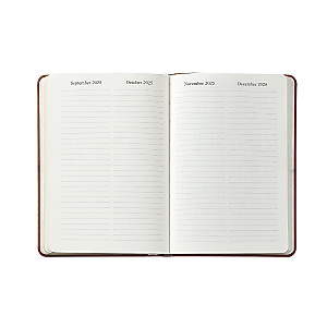 Graphic Image 2024 Notebook, Month and Week-at-a-view pages, Appointments, Daily Notes, Travel Information, U.S. & International Holidays, Genuine Leather (5⅜" W x 7⅜" H - Made in the USA)