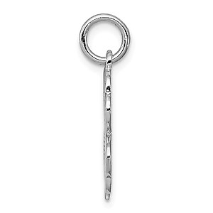 Solid 925 Sterling Silver Textured 4 Leaf Clover Pendant Charm - Jewelry Gifts For Women Wife Mom Gifts For Men Husband Dad