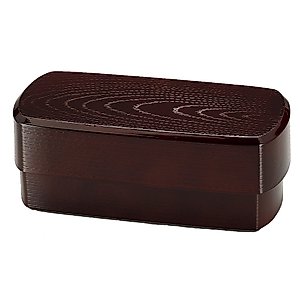 Hakoya Range Club 51572 Men's Long Angle Wood Grain Bento Box