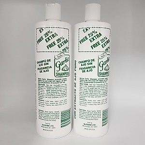 Nutrine Garlic Shampoo Unscented 20 Ounce (591ml) (Pack of 2)