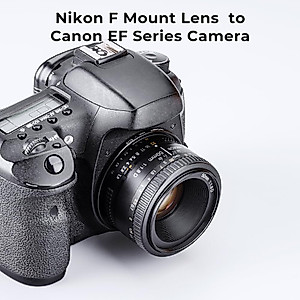 K&F Concept Lens Mount Adapter Compatible for Nikon Nikkor F/AF AI AI-S Lens to Canon EOS EF EF-S Mount Cameras