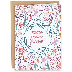 Sleazy Greetings Funny Wedding Card Congratulations For Bachelorette Party Shower From Bridesmaid | Raunchy Engaged Engagement Card For Bride To Be | Same Forever Card