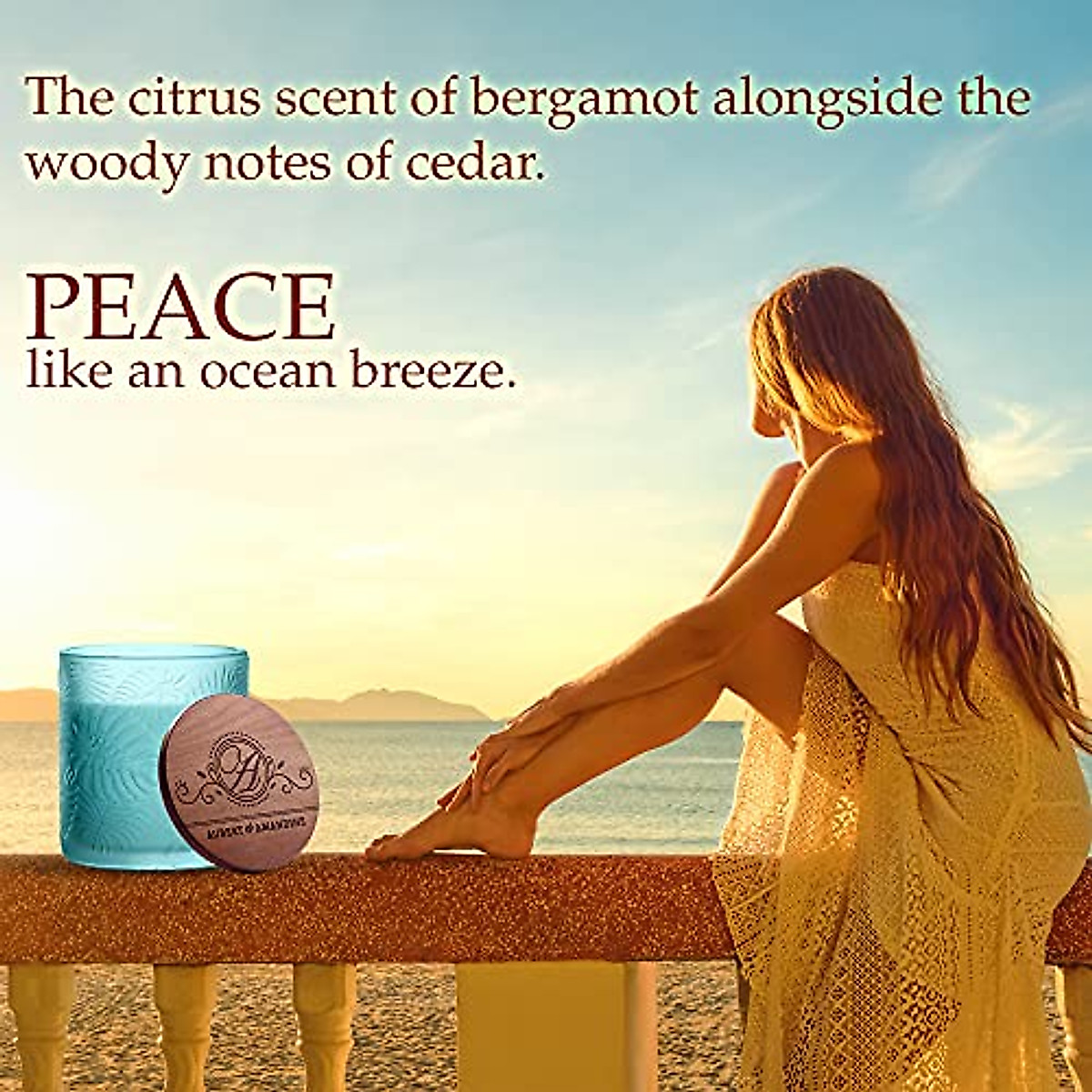 Bergamot Scented Aromatherapy Candles for Relaxation, Scented Soy Candles for Home Scented, Great Mothers Day Gifts for Women, Stress Relief Candles, Housewarming, Birthday, Anniversary