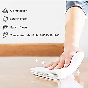 VALLEY TREE 24 x 48 Inch Clear Table Cover Protector,1.5mm Thick PVC Plastic Desk Mat, Tablecloth Clear Desk Protector, Waterproof Table Pad Mat for Dining Table Office Desk