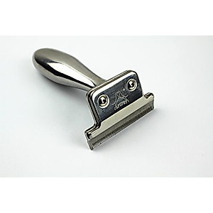 De Shedding Tool for Grooming Dogs & Cats The WOOFIE Wand The Original Chrome Dog Comb is Stainless Steel Handled Shedding Brush