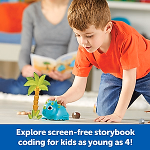 Learning Resources Coding Critters Rumble & Bumble - 23 Pieces, Ages 4+, Educational Learning Games, Screen-Free Early Coding Toy For Kids, Interactive STEM Coding Pet