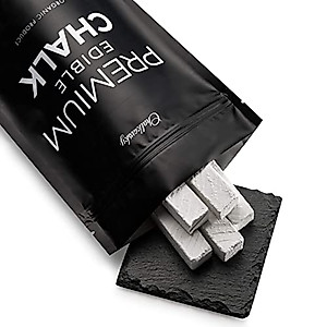 Chalkovsky Premium Edible Chalk - Natural Chalk for Eating - Crunchy Belgorod Chalk Chunks - Russian Organic Chalk for Bone Strength - Zero Additives, No Impurities - White 7oz (200g)