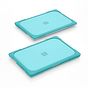 Batianda Heavy Duty 15 inch Microsoft Surface Laptop 5 4/3 Case with Metal Palm Rest with Fold Kickstand and Keyboard Cover - Shockproof Protective Cover for Enhanced Durability and Comfortable,Blue