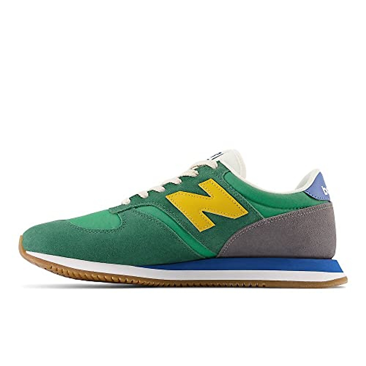 New Balance Unisex-Adult 420 V2 Sneaker, Team Forest Green/Yellow, 12.5 Wide Women/11 Men