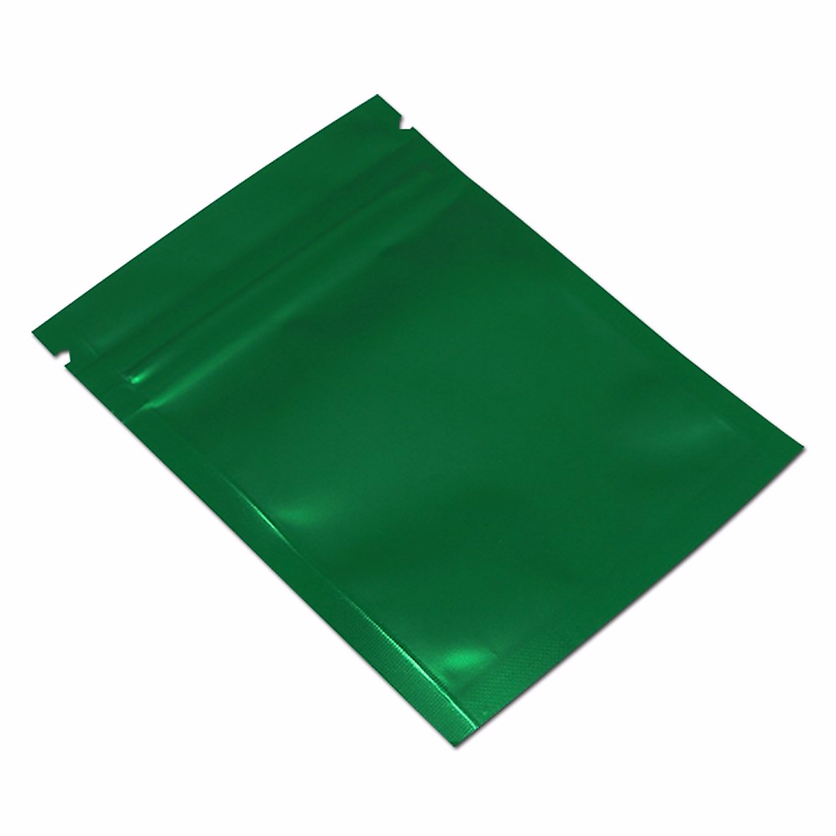 FERENLI 100 Pcs Mylar Zipper Lock Food Storage Bag Matte Aluminum Foil Airtight Bag with Front Window Plastic Packaging Pouch for Zip Flat Heat Seal Lock Resealable (7.5x10cm (3x3.9 inch), Green)