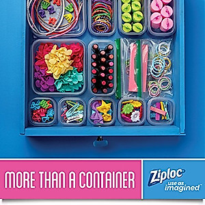 Ziploc Container with One Press Seal, Large Rectangle, 2 ct