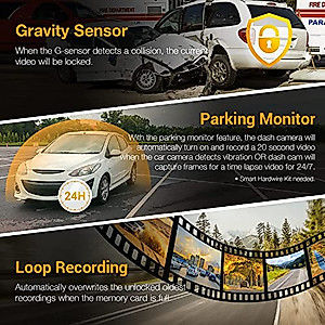Rexing V1GW-4K Ultra HD Car Dash Cam w/Built-in GPS Logger, 2.4" LCD Screen,Wi-Fi,170° Wide Angle Dashboard Camera Recorder with G-Sensor, WDR, Loop Recording, Supercapacitor, Mobile App, up to 256GB