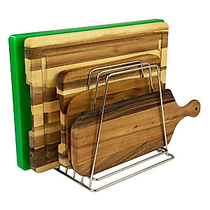 Professional Kitchen Cutting Board Organizer, 1" Slot Stainless Steel Rack NSF Fits Baking Sheets