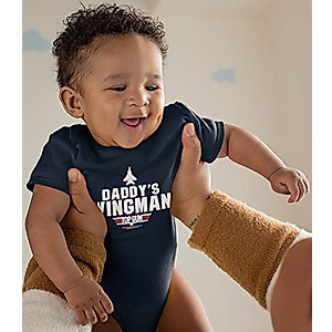 Top Gun Daddys Wingman Baby Onesie Bodysuit, 6 Months