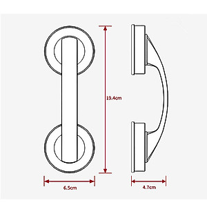 Generic Bathroom Shower Bath Tub Grip Suction Cup Grab Bar Handrail, 20cm