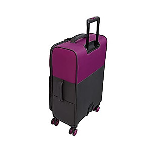 it luggage Duo-Tone 22" Softside Carry-On 8 Wheel Spinner, Fuschia Red/Magnet