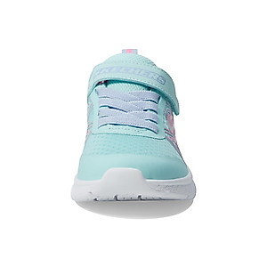 Skechers Microspec Plus-Swirl Sweet Sneaker, Aqua/Pink, 2 US Unisex Little Kid