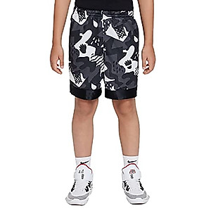 Nike Big Boys' Dri-FIT Elite Basketball Shorts (Large, Black/Black/White)