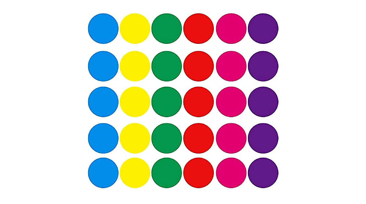 Round Floor Stickers - 6-Inch Colorful Vinyl Spot Markers for Classrooms